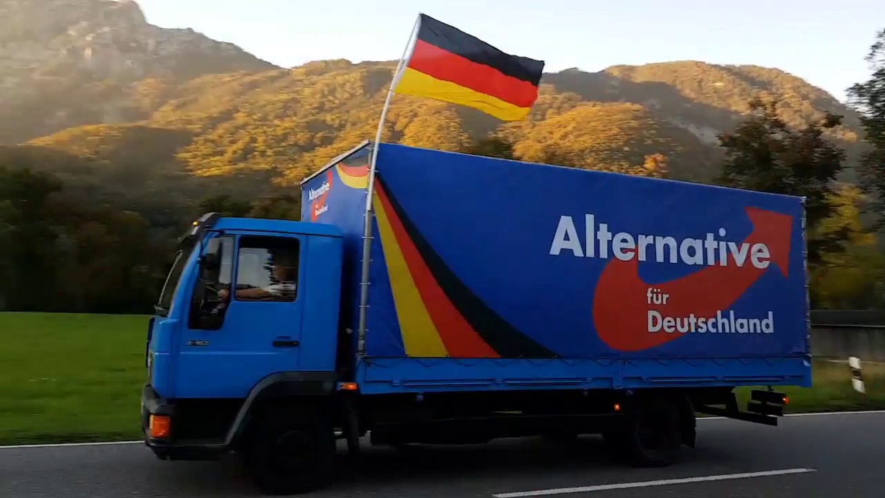 AfD-Truck in Reichenhall - YouTube