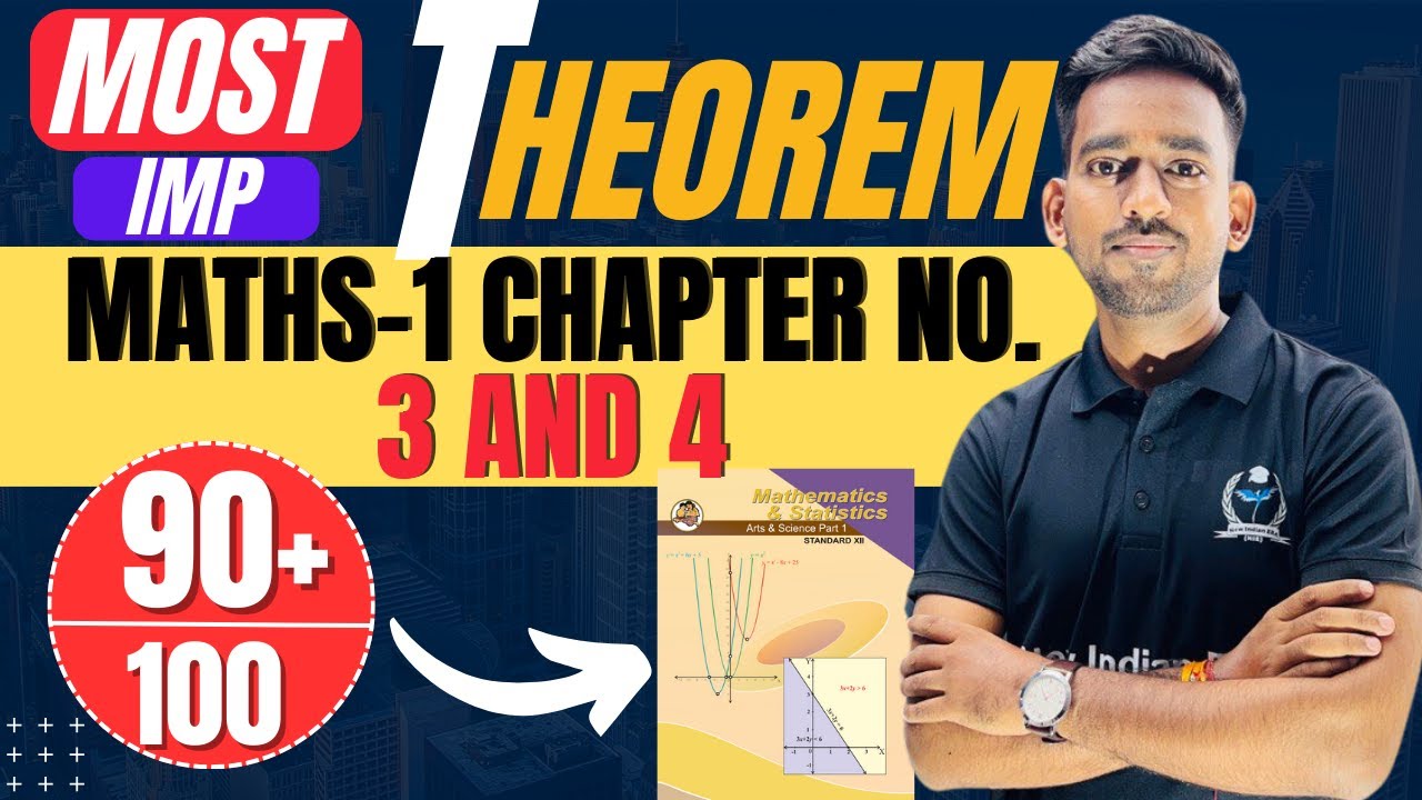 Most IMP Theorem of Maths-1 Chapter 3 and 4 Class 12th #newindianera - YouTube