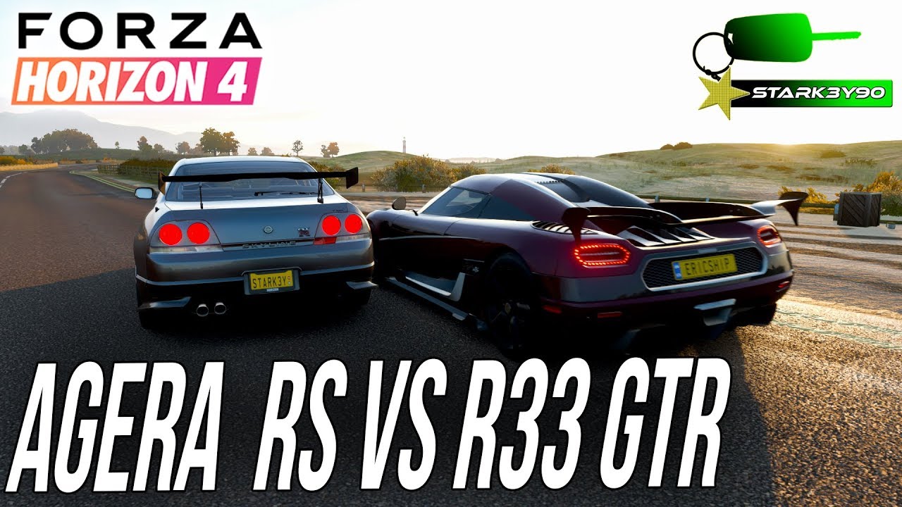 Forza Horizon 4 - KOENIGSEGG AGERA RS vs NISSAN SKYLINE R33 GTR | Rice ...