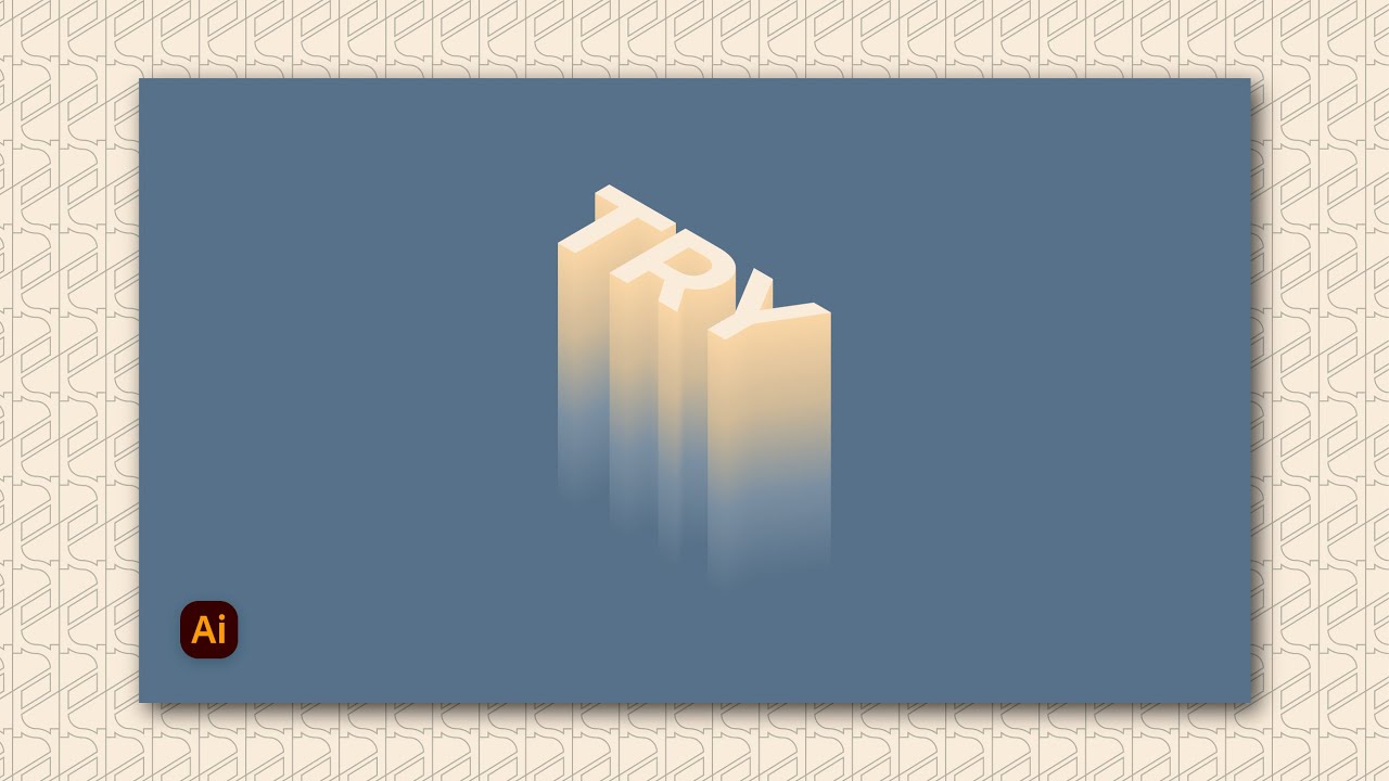 How to create a 3D Blend text? | Adobe Illustrator - YouTube