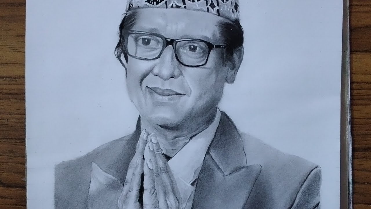 Rajesh Hamal pencil drawing || Timelapse video #pencildrawing|| snm ...