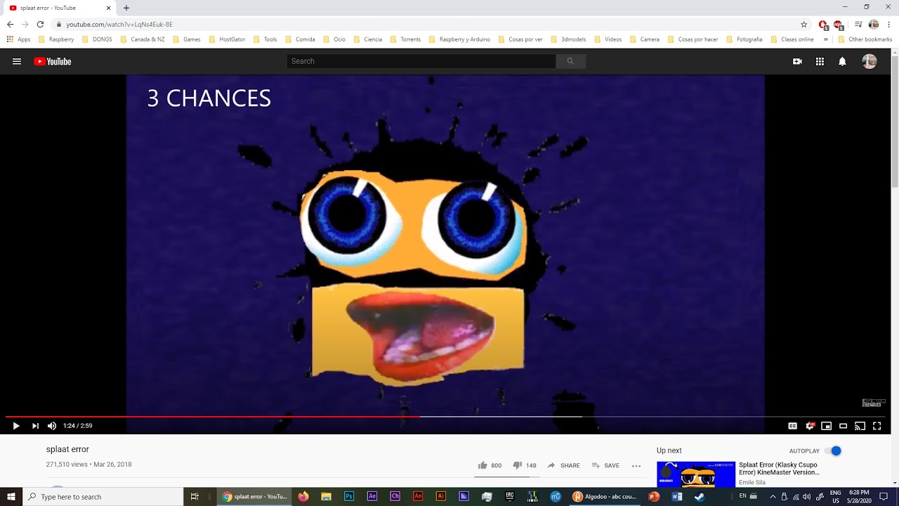 Splaat error: My version - YouTube