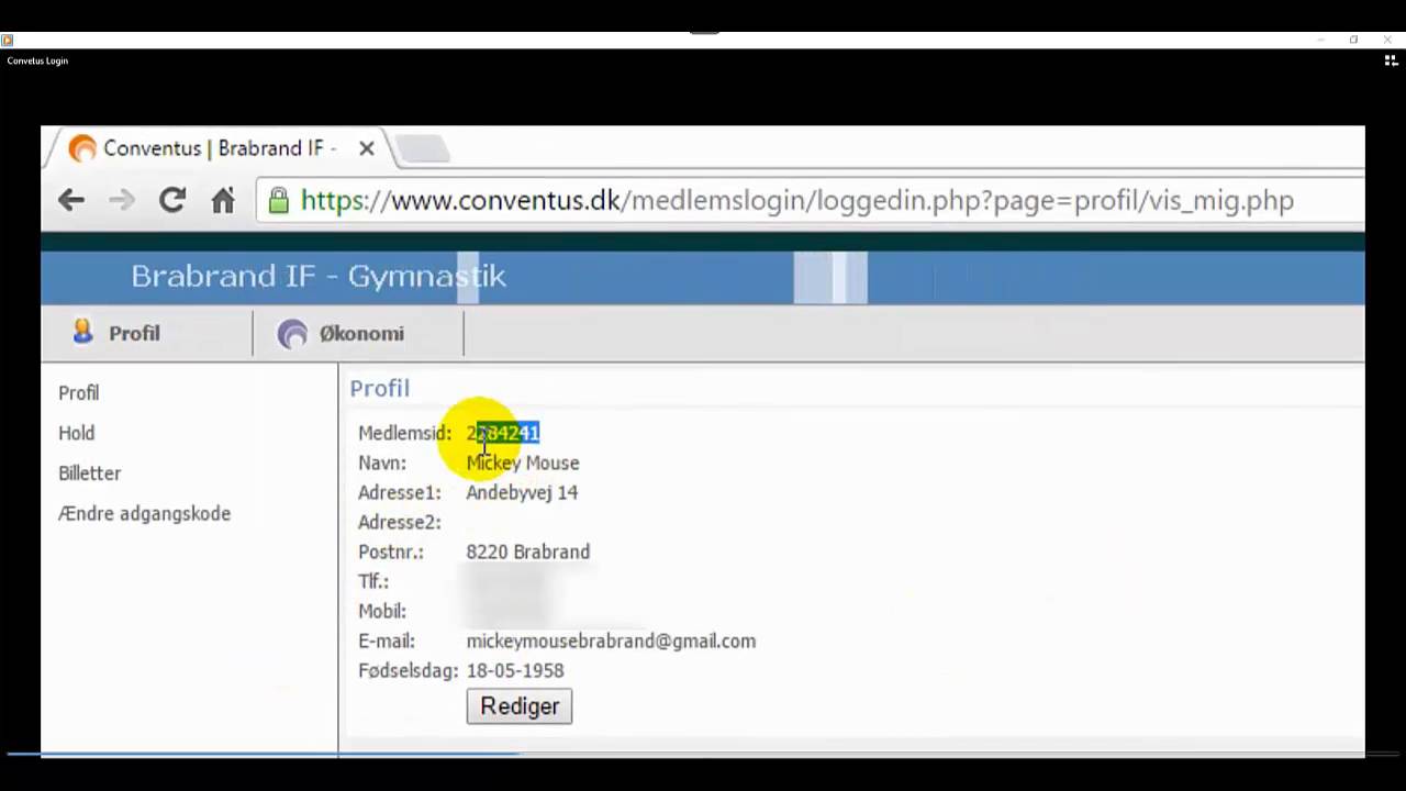 Conventus login for BIF-GYM medlemmer - YouTube