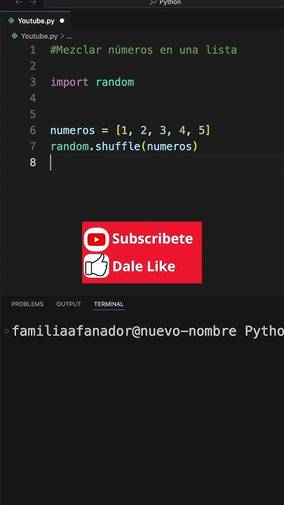 Mezclar Aleatoriamente Elementos en una Lista | Python #random #módulo #VSCode #Programación ...