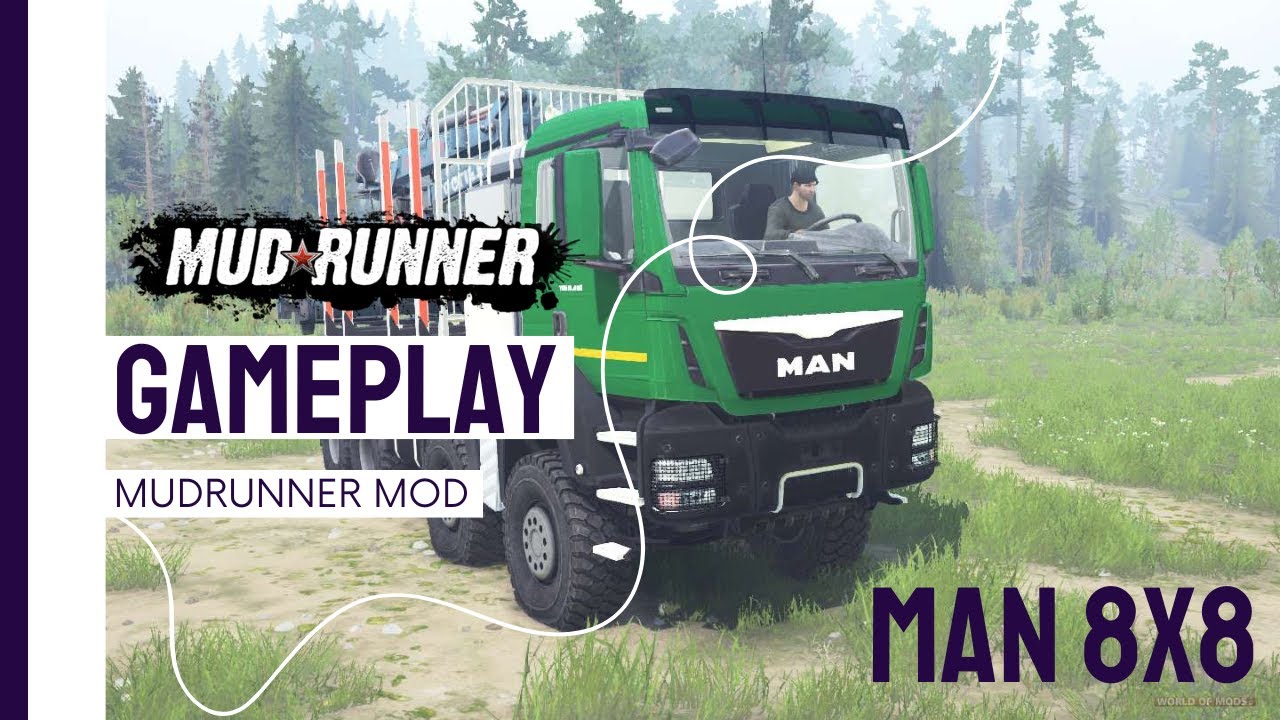 MudRunner - MAN 8x8 Truck Mod Gameplay - YouTube