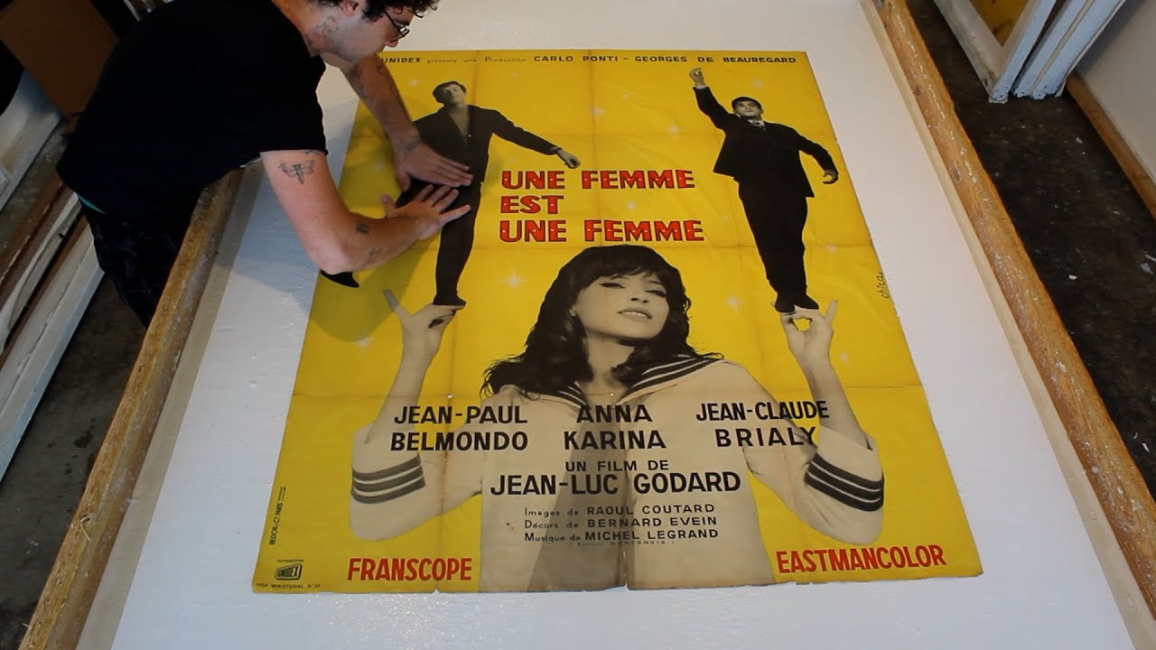 Linen Backing UNE FEMME EST UNE FEMME - Godard 1961 Poster FIX - YouTube