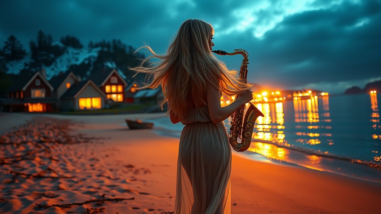 Beach Night Sax 🌊 Smooth Romantic Jazz by the Shore - YouTube