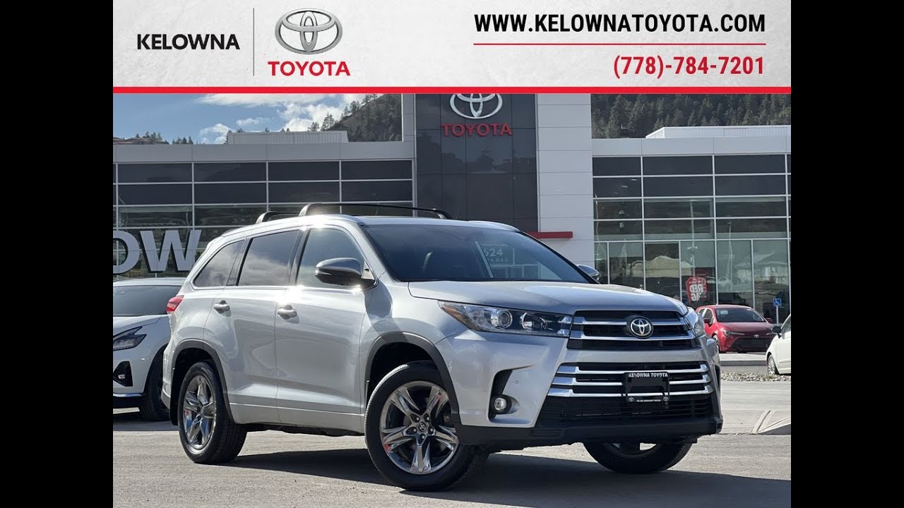 Silver 2019 Toyota Highlander Limited Review Kelowna BC - Kelowna ...