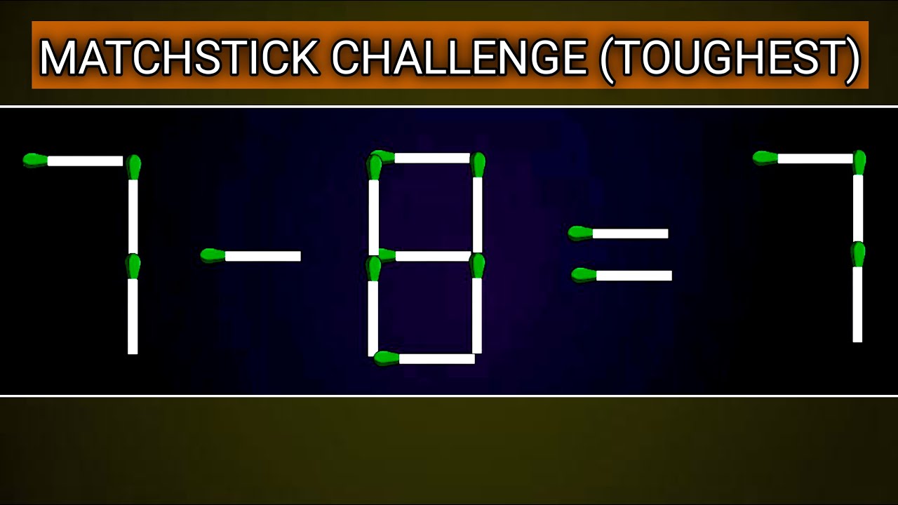 Toughest Matchstick Equations | puzzles| riddles| matchstick #matchstick #matchstick - YouTube
