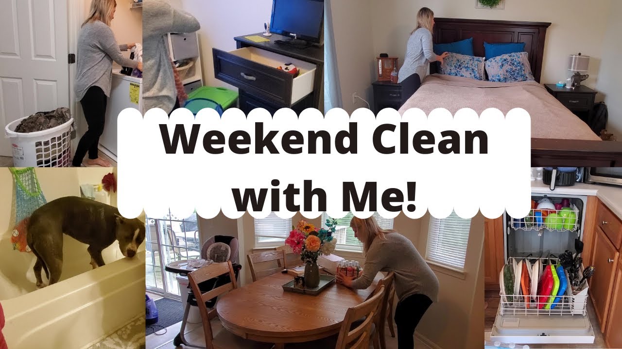 Weekend Clean with Me // Quarantine // Military Housing // Cleaning ...