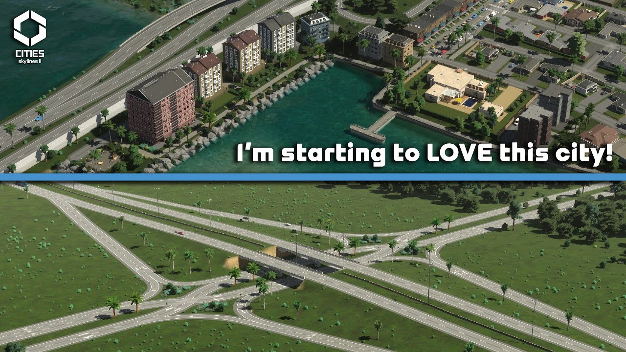 Building a Diverging Diamond Interchange & City Expansion | Cities ...