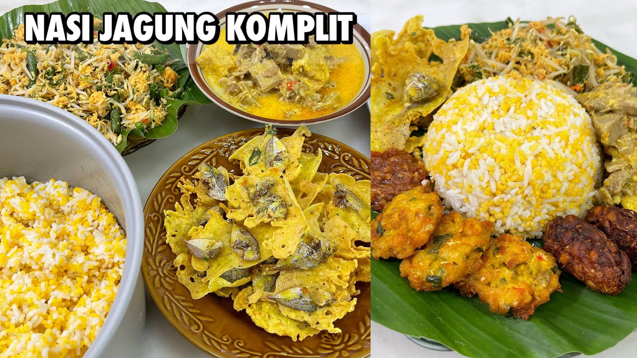 RESEP NASI JAGUNG KOMPLIT KHAS JAWA TIMUR - YouTube