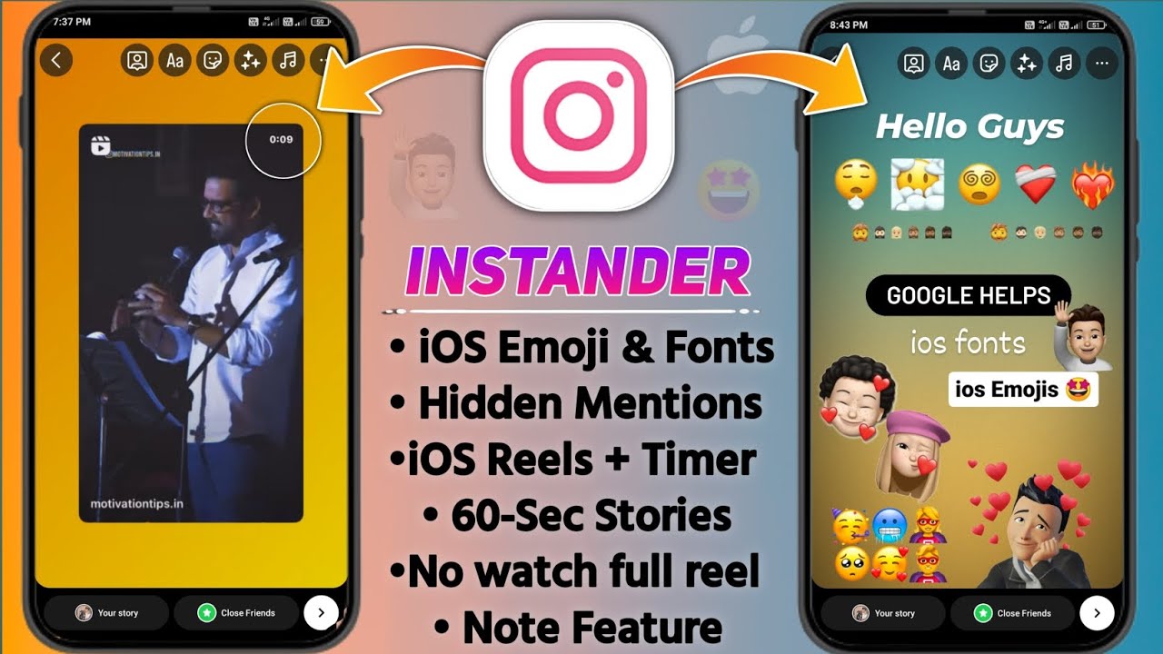 instander ios emoji and font / instander round edge story | instander ...