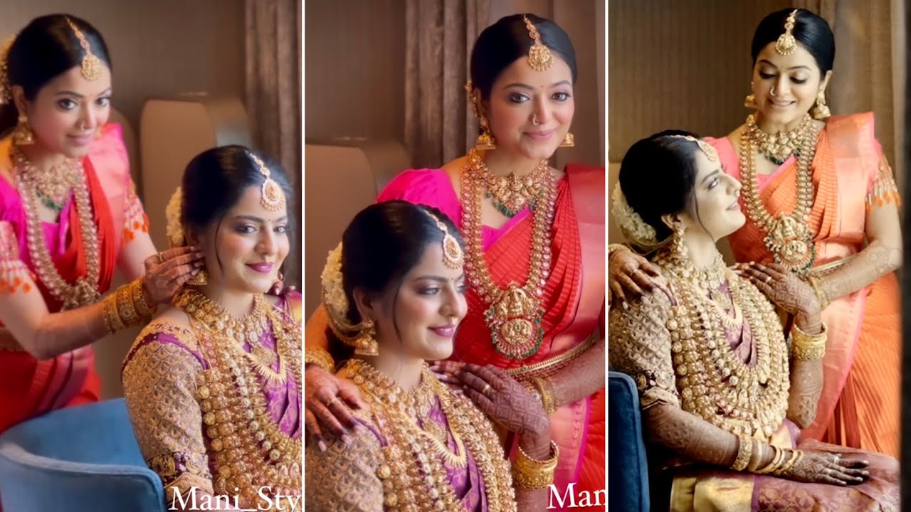 Actress Janani Iyer Sister Marriage 💖Janani putting Jewels to her ...