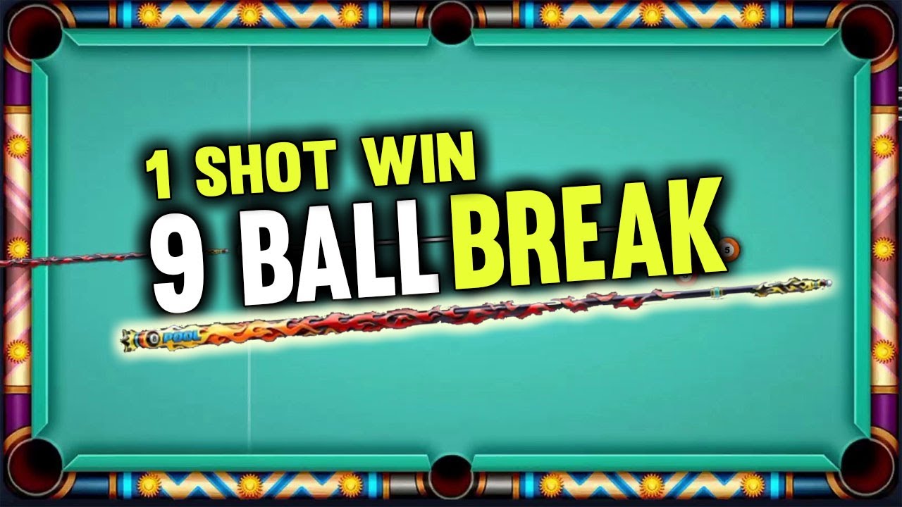 9 Ball Break Win With Flaming 8 Cue 🔥 8 Ball Break 9 Ball Pool Trick ...