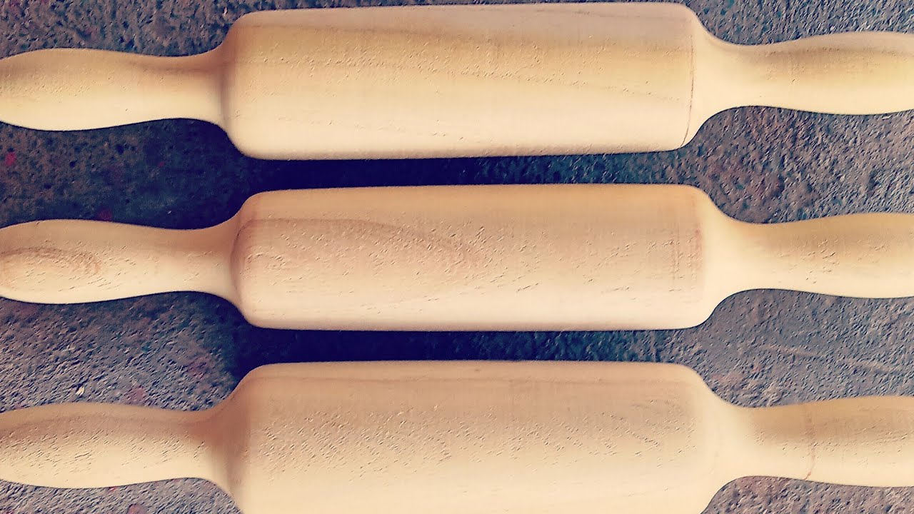 Beautiful Rolling Pin Turning/How To Rolling Pin Turn? Wooden Rolling ...