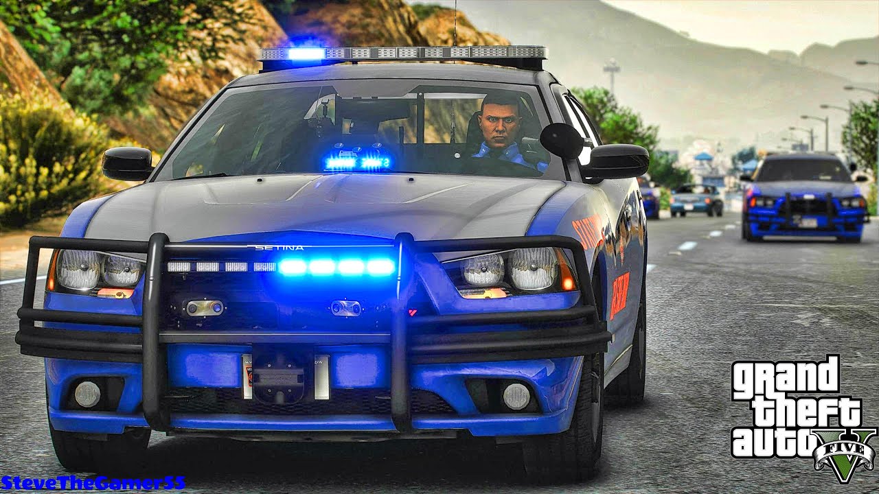 Playing GTA 5 As A POLICE OFFICER Highway Patrol|| GSP|| GTA 5 Mod| 4K ...