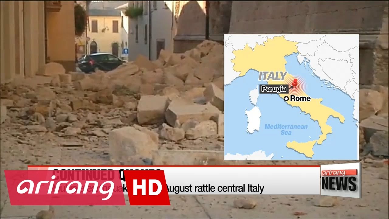 Central Italy rattled by 6.6 magnitude earthquakes - YouTube