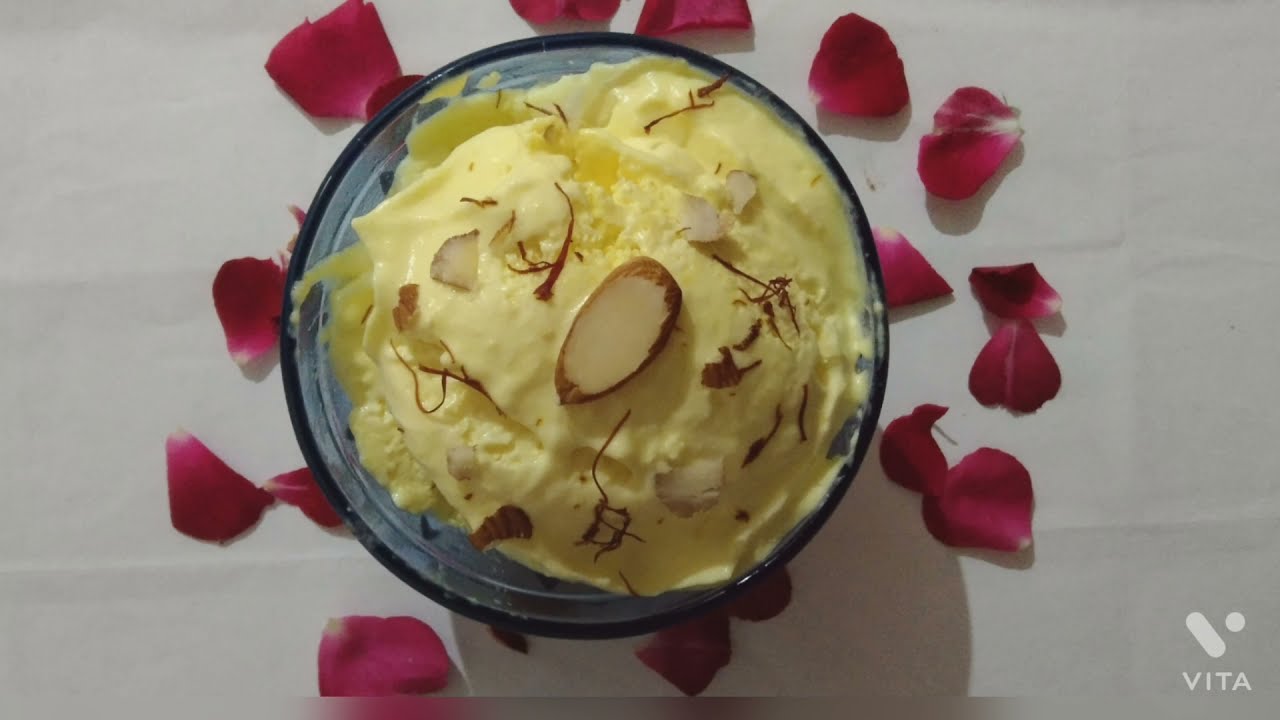 केसर बदाम आईस्क्रीम | Kesar Badam Ice cream | ice cream recipe - YouTube