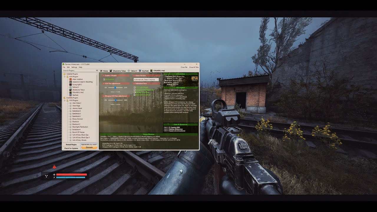 Stalker 2 weapons fov and screen fov flawless widescreen update - YouTube