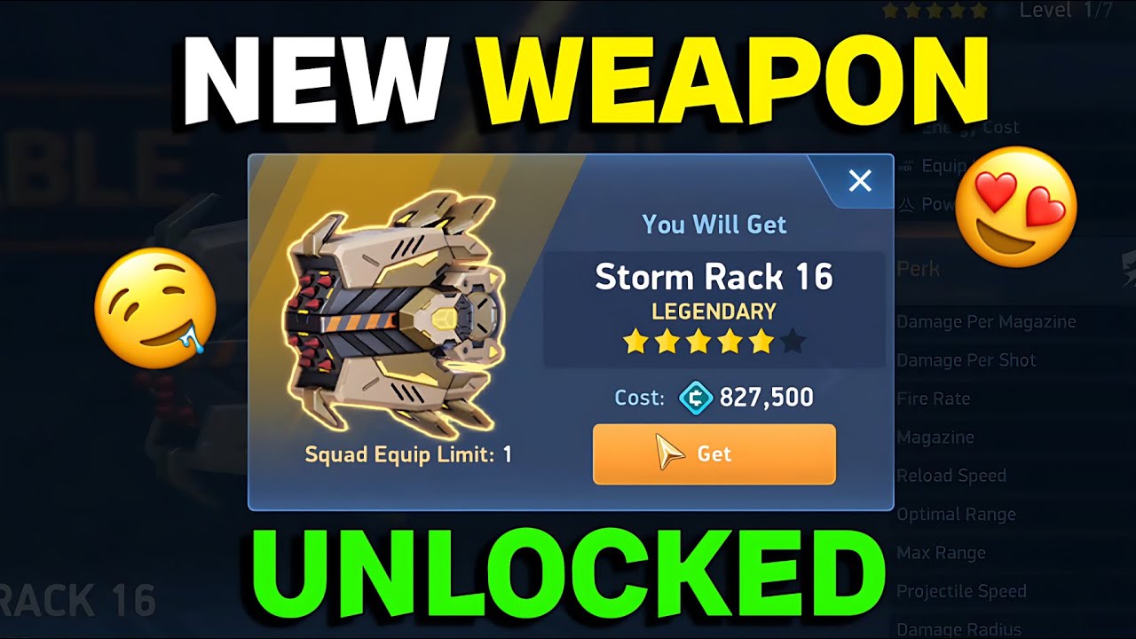 New Weapon Storm Rack 16 Unlocked🔓😍 | Mech Arena - YouTube