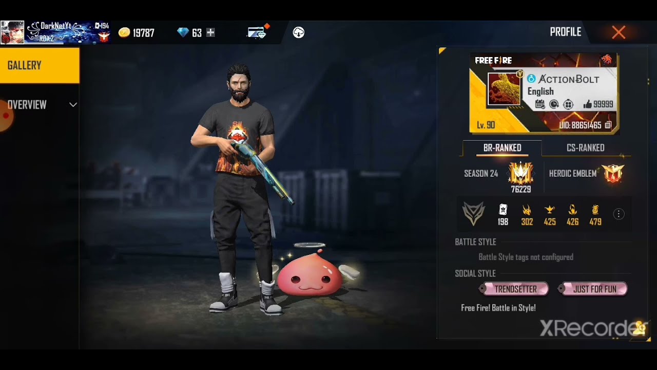 90 LEVEL ACTION BOLT😈 | IN FREE FIRE 😎| - YouTube