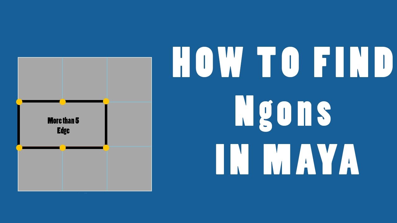 What are ngons and How do I find Ngons in Maya - YouTube