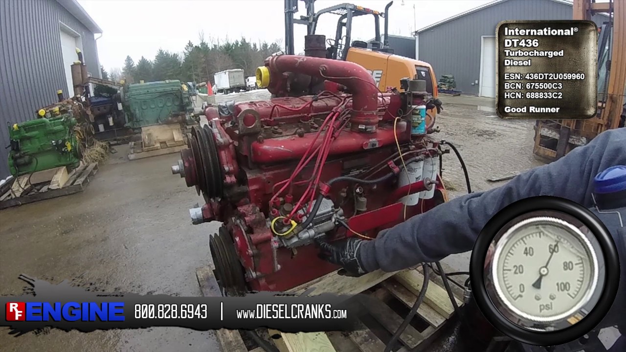 International® DT436 Good Running Engine | IHDT436EC-7516763GN - YouTube