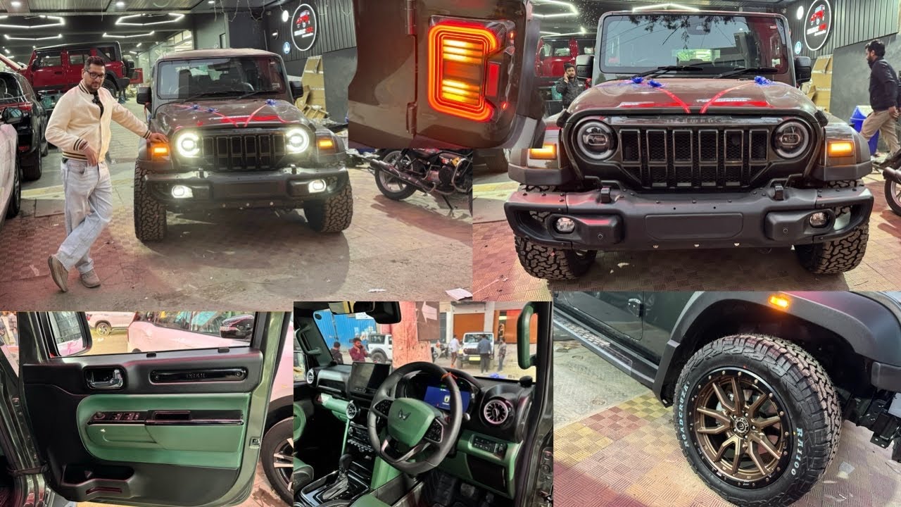 Mahindra Thar Roxx Modification | Plastic Paint | Alloy Wheel | Bumper ...