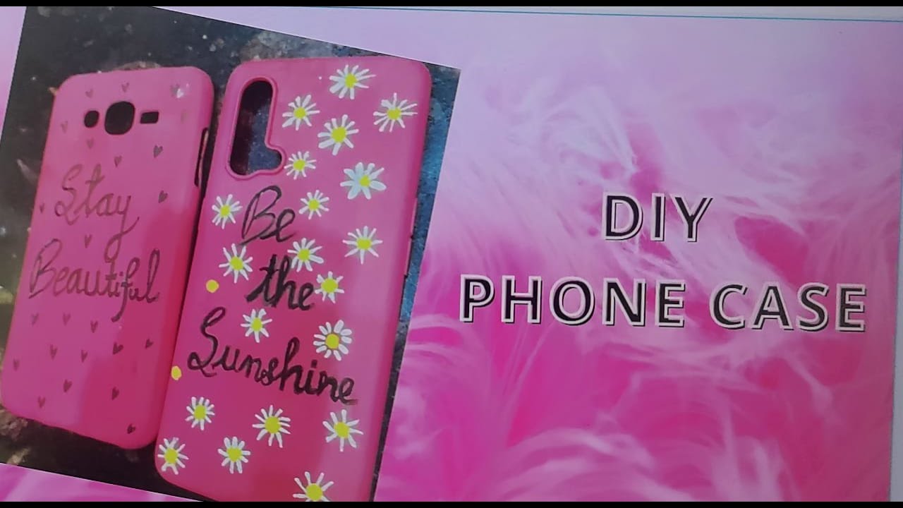 DIY PHONE CASE | How to turn simple plane phone case into Colorfull ...