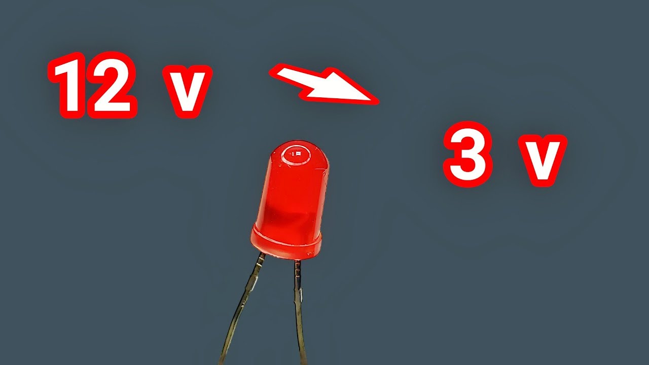 How to light a 3 volt LED from 12 volts - YouTube