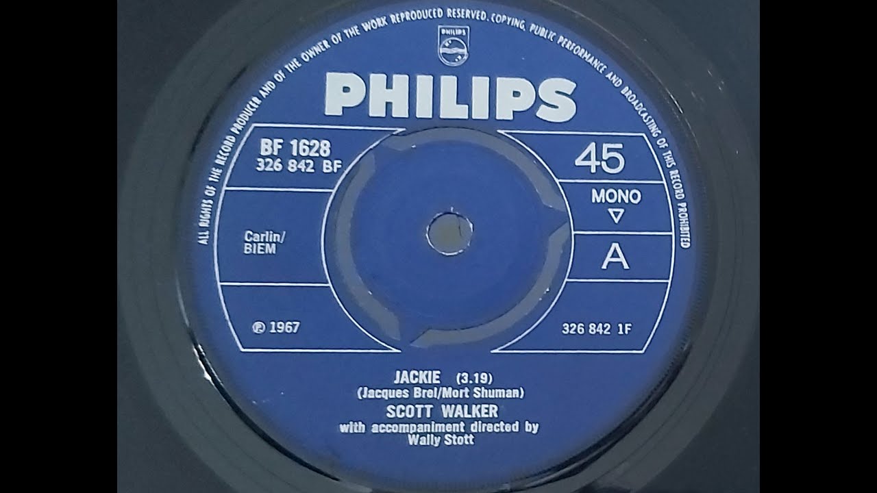 Scott Walker 'Jackie' 1967 45 rpm - YouTube