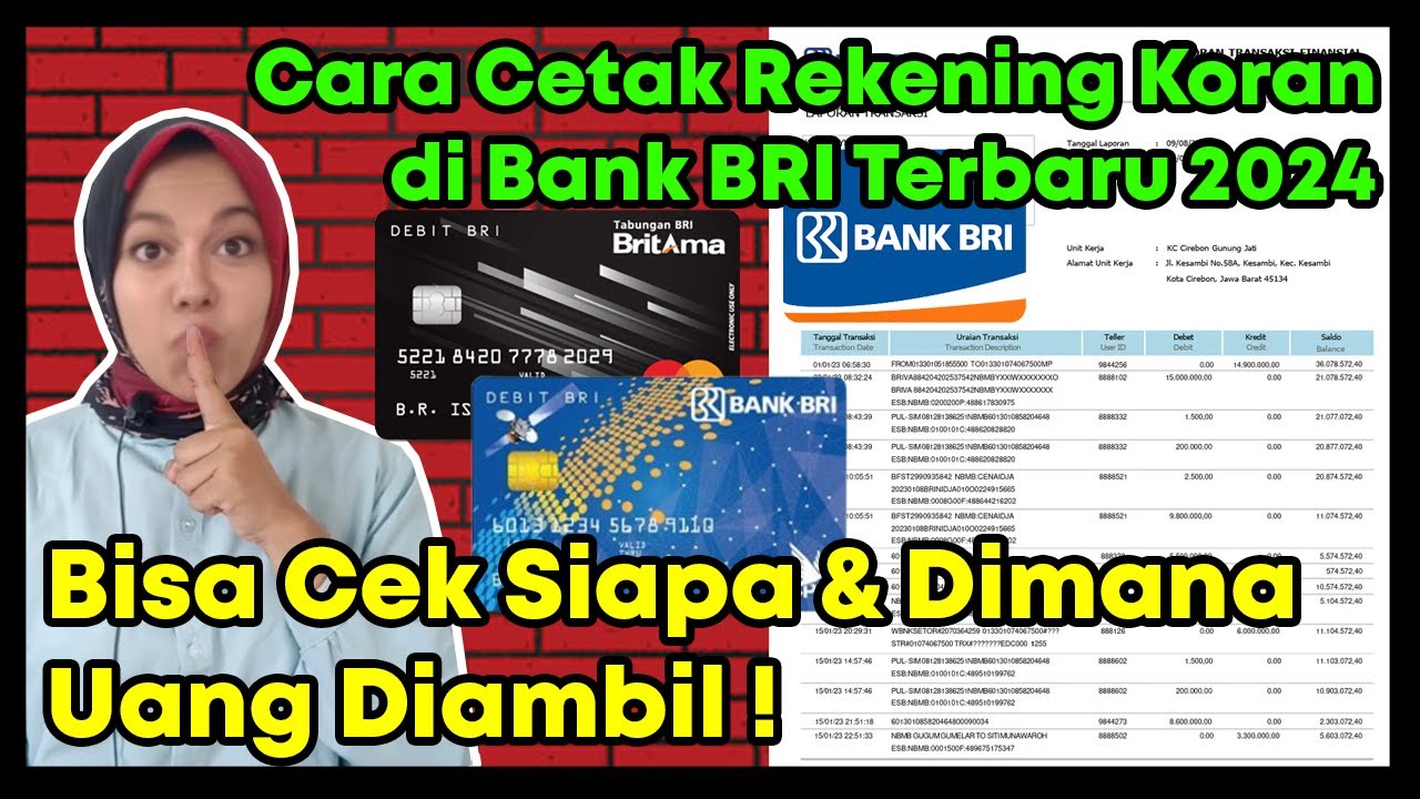Cara Cetak Rekening Koran di Bank BRI Terbaru 2024 - YouTube