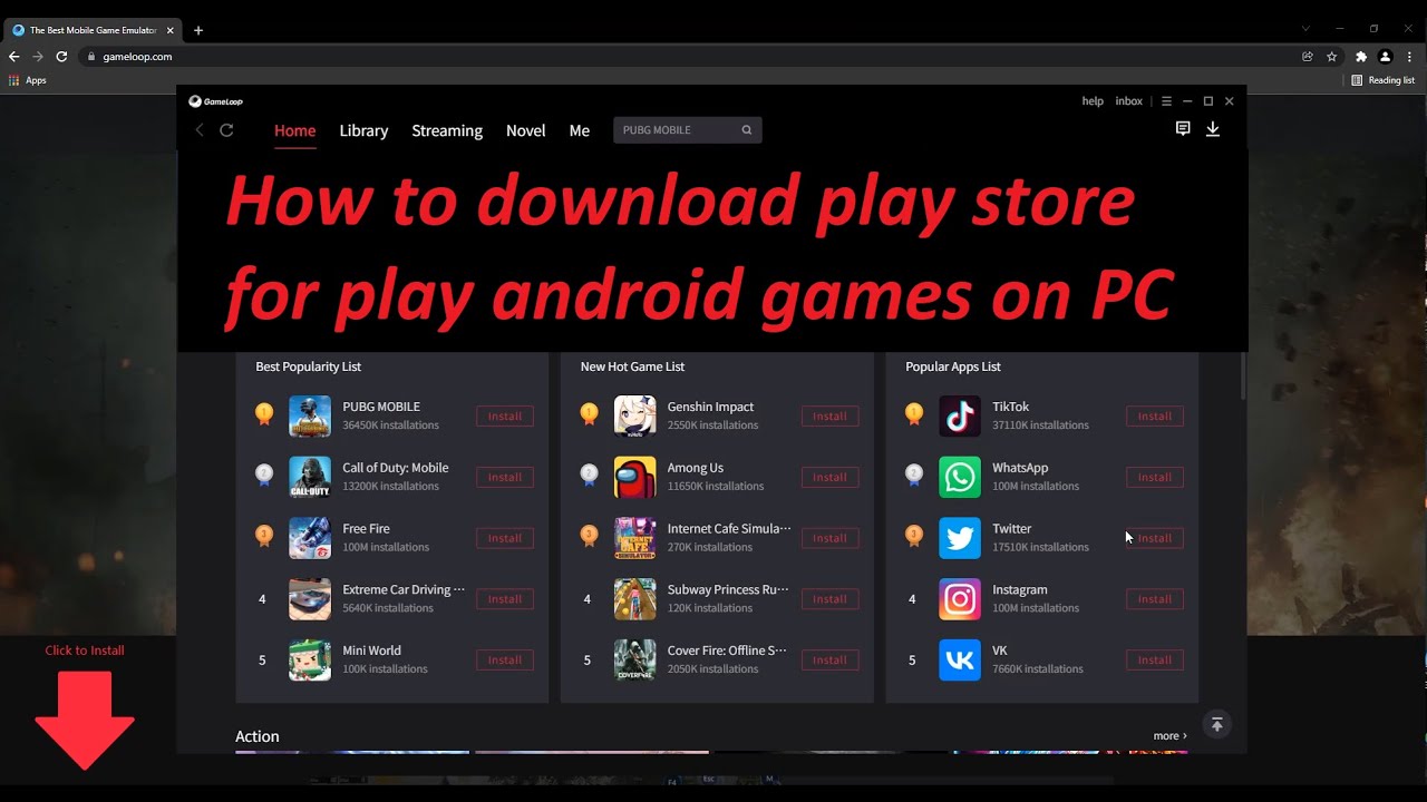How to download play store for play android games on pc - YouTube