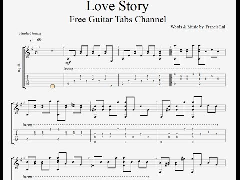 Love Story - Francis Lai [ Free Guitar Tabs ] - YouTube