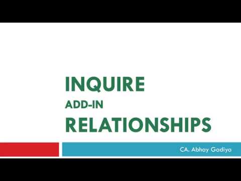 15 Relationships in Inquire Add in - YouTube