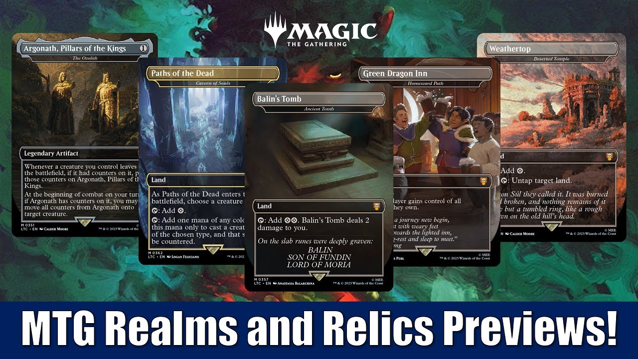 Big Reprints! MTG Lord of the Rings Tales of Middle Earth Realms and ...