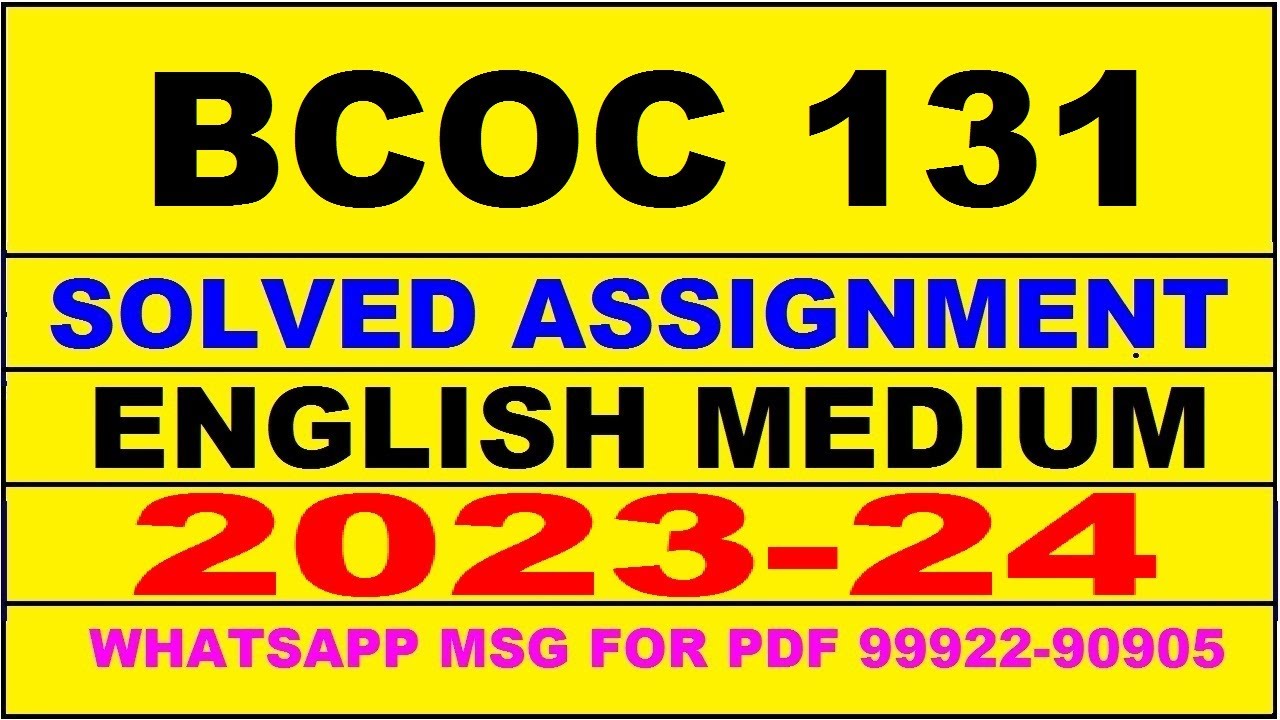 bcoc 131 solved assignment 2023-24 | bcoc 131 solved assignment in ...