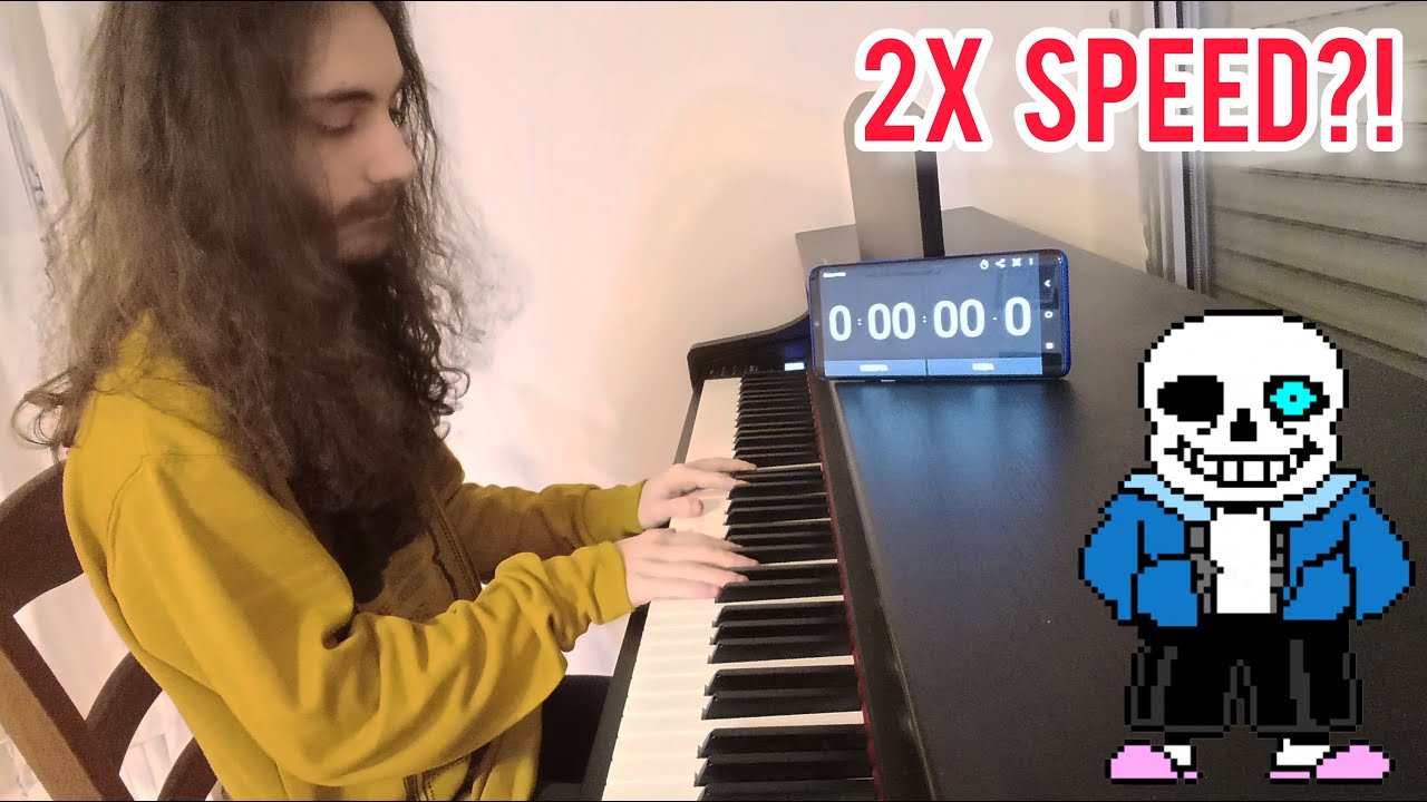I tried to play Megalovania AT 2X SPEED - YouTube