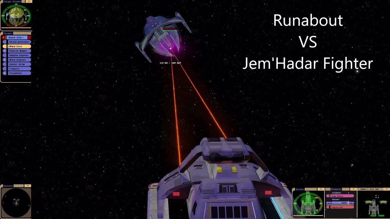 Runabout VS Jem'hadar Fighter | Star Trek Bridge Commander Battle ...