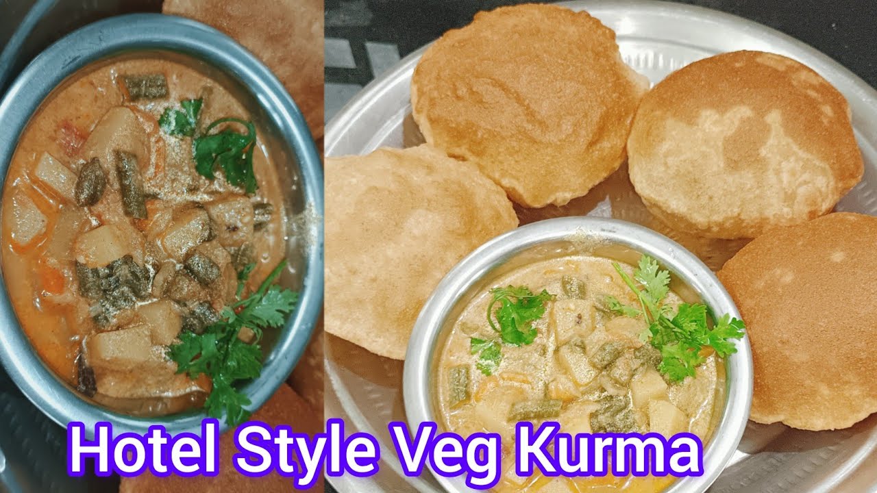 Saravana bhavan style poori kurma recipe | hotel style kurma For poori ...