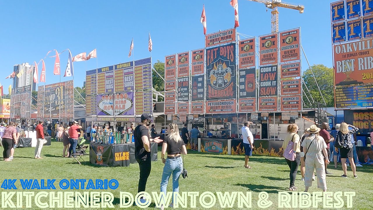 Kitchener Downtown & Ribfest (September 2021): 4K Slow Walk Toronto ...