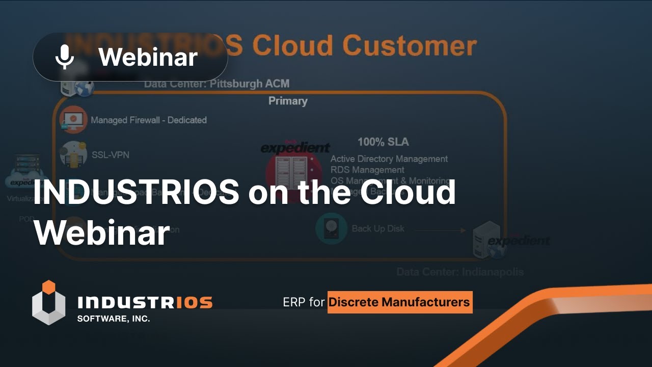 INDUSTRIOS on the Cloud Webinar - YouTube