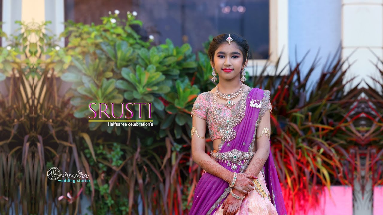 Srusti Half Saree Teaser - YouTube