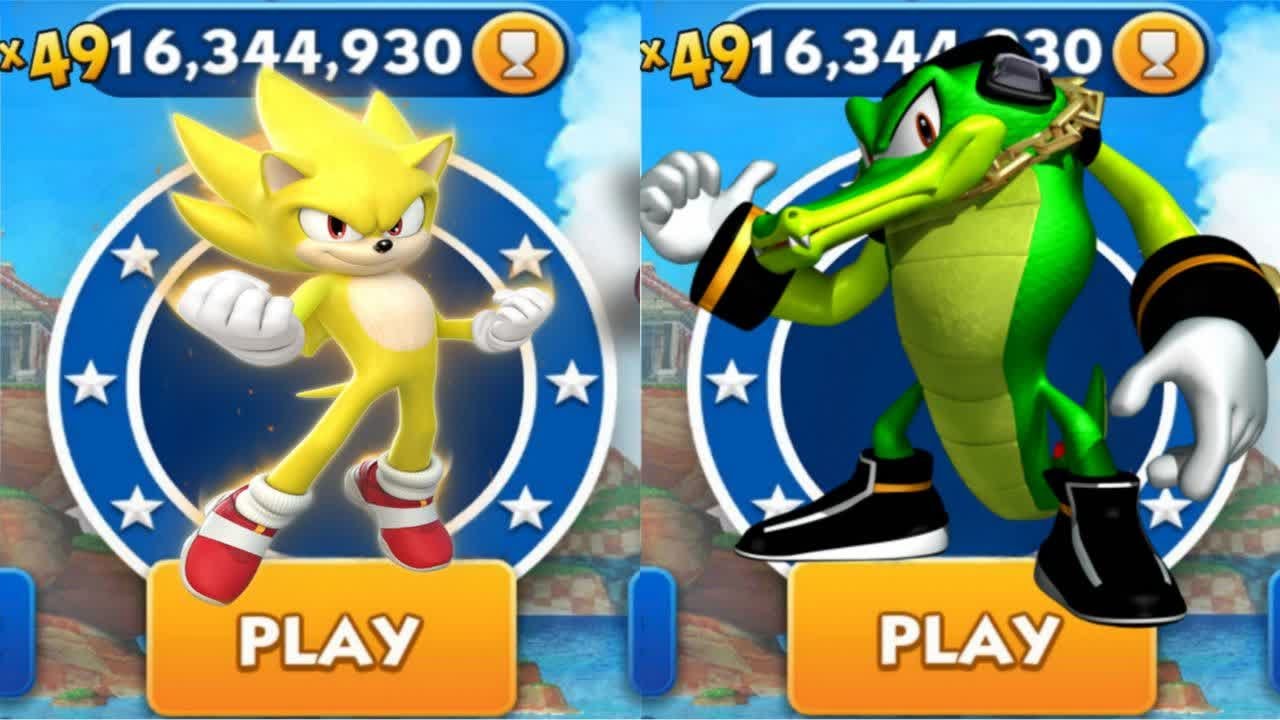 Sonic Dash - Super Sonic VS Vector _ Movie Sonic vs All Bosses Zazz ...
