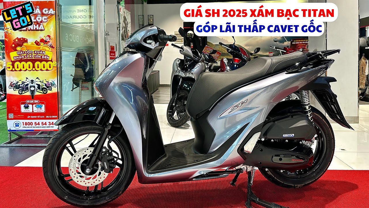 Giá Honda SH Xám Bạc Titan 2025 Cực Đẹp & Ưu Đãi Trả Góp Lãi Thấp 02/25 ...