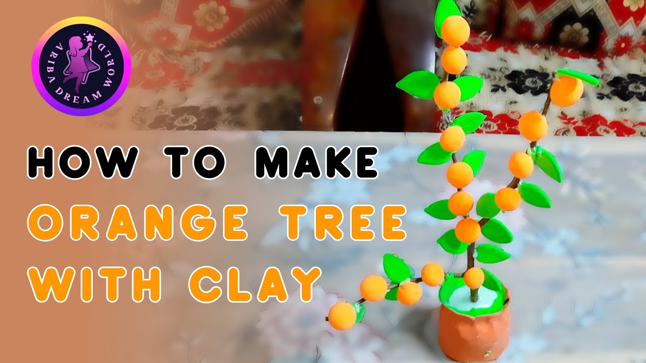 How to make orange tree with clay | Miniature orange tree | Clay ...
