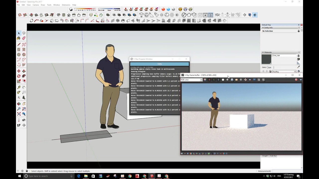 SketchUP Vray 3.4 - How to Lock Camera Orientation - SketcUp Vray Pro ...