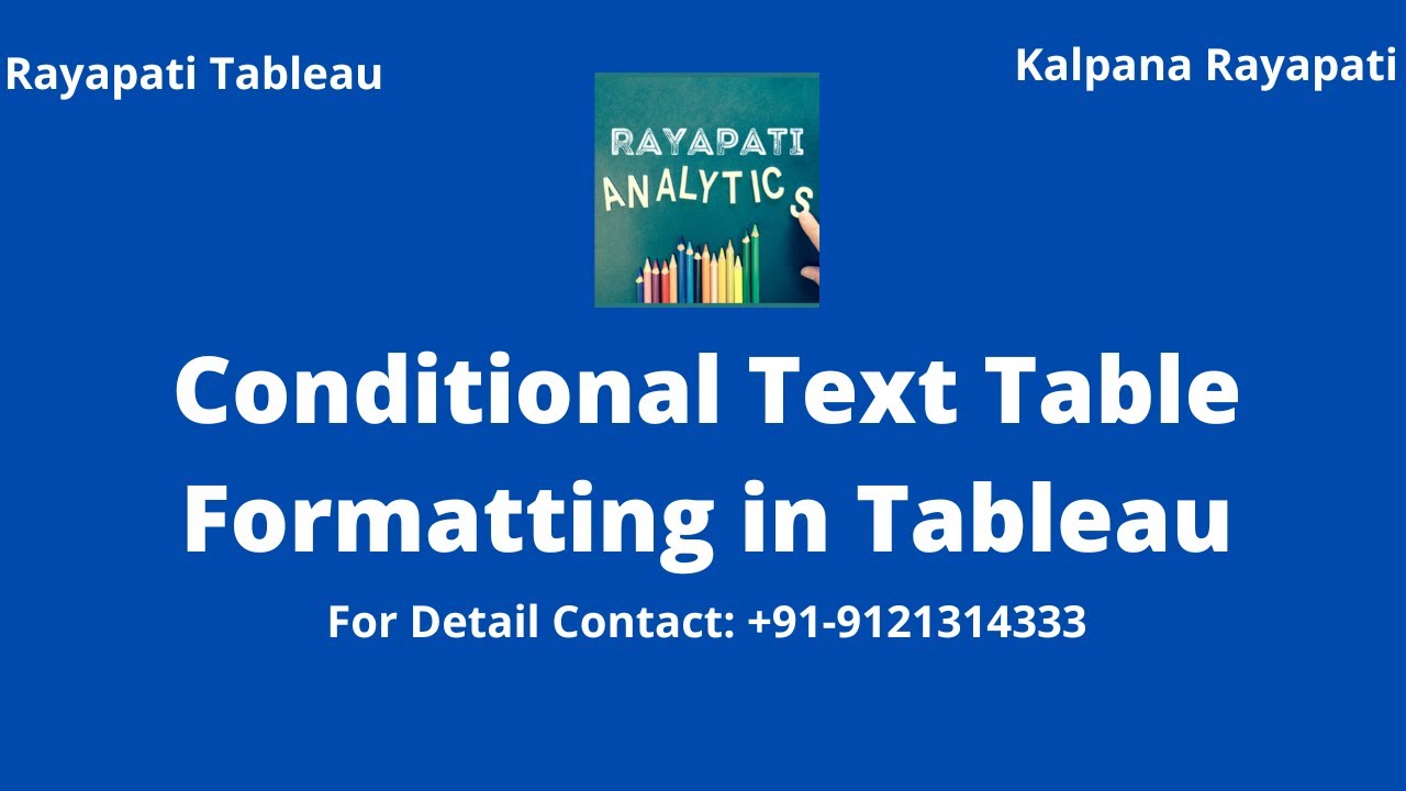 Conditional Text Color Formatting in Tableau - YouTube