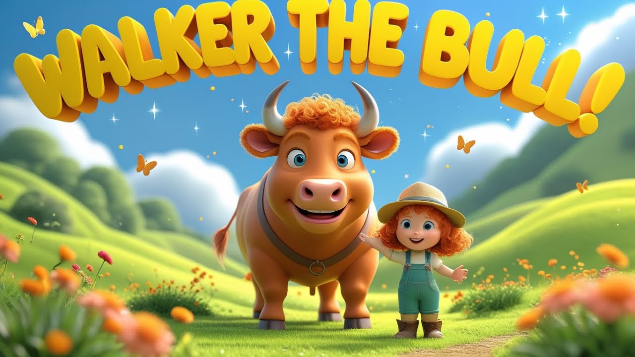 Walker the Bull Loves Veggies! 🥕🍅 Fun Toddler Song About Healthy Eating ...